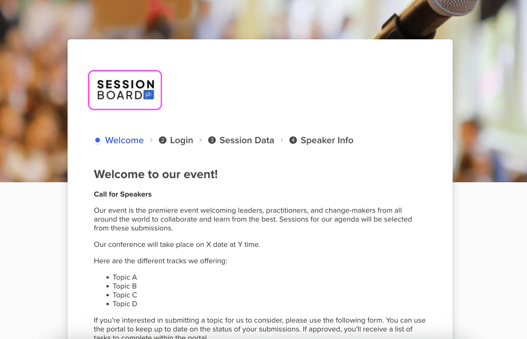 Event Images & Dimensions